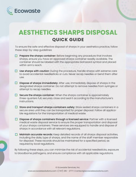 A Guide for Safe and Effective Aesthetics Sharps Disposal